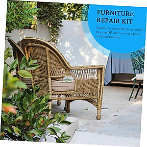 IFANLANDOR 1 Roll Wicker Crafts Natural Wicker Repair kit Round Baskets Sugar Cane Chair Garden Chair Hollow or