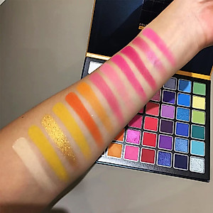 MYUANGO Color Cube Colorful Charm Eyeshadow Palette Richly Pigmented and Blendable Matte Shimmers 48 Rich Colors Waterproof Long Last Makeup Pallet Professional Eye Shadow Makeup