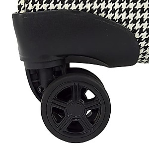 London Fog Oxford III 2 Piece Set (Cabin Bag and 25" Spinner), Black White