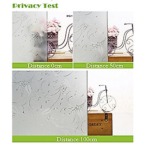 Niviy Static Cling Non-Adhesive Window Film Frosted Glass Bathroom Door Decoration Privacy Covering (17.7"x 78.7")