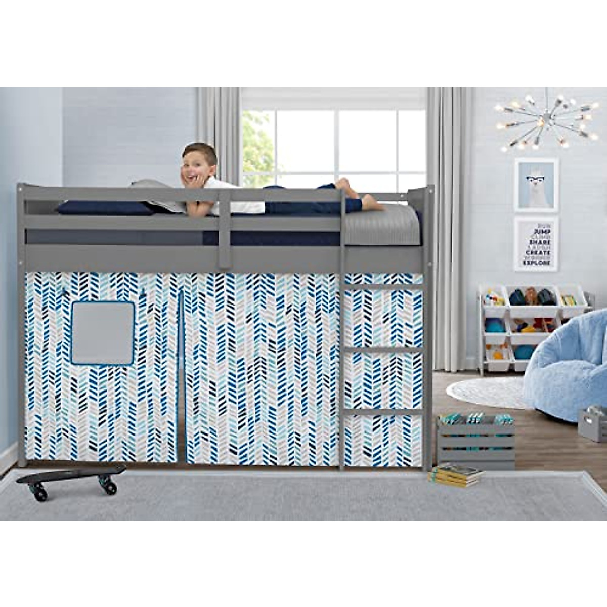 Delta Children Loft Bed Tent - Curtain Set for Twin Loft Bed (Bed Sold Separately), Arrowhead