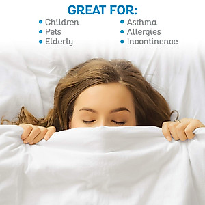 Sures Waterproof Mattress Protector - Twin Size Bedsheet - Fitted Machine Washable Bed Sheet -Vinyl Free Bedwetting Cover Pad - for Kids, Adult, Elderly (1, Twin)