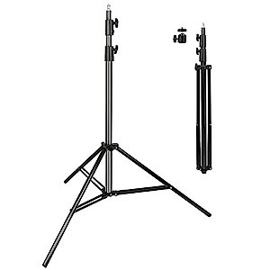 Heavy Duty Light Stand 9.5 Feet/2.8 Meters Adjustable Spring Cushioned Metal Photography Tripod Stand for Photo Studio Speedlight, Ring Light, Photographic Equipments Thickening Flash Stand