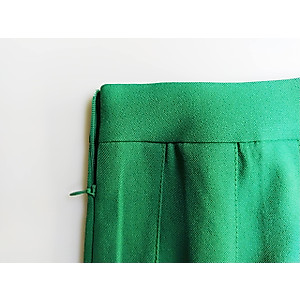 TONCHENGSD Women's High Waist Pleated Mini Skirt Skater Tennis Skirt (Dark Green, XS)