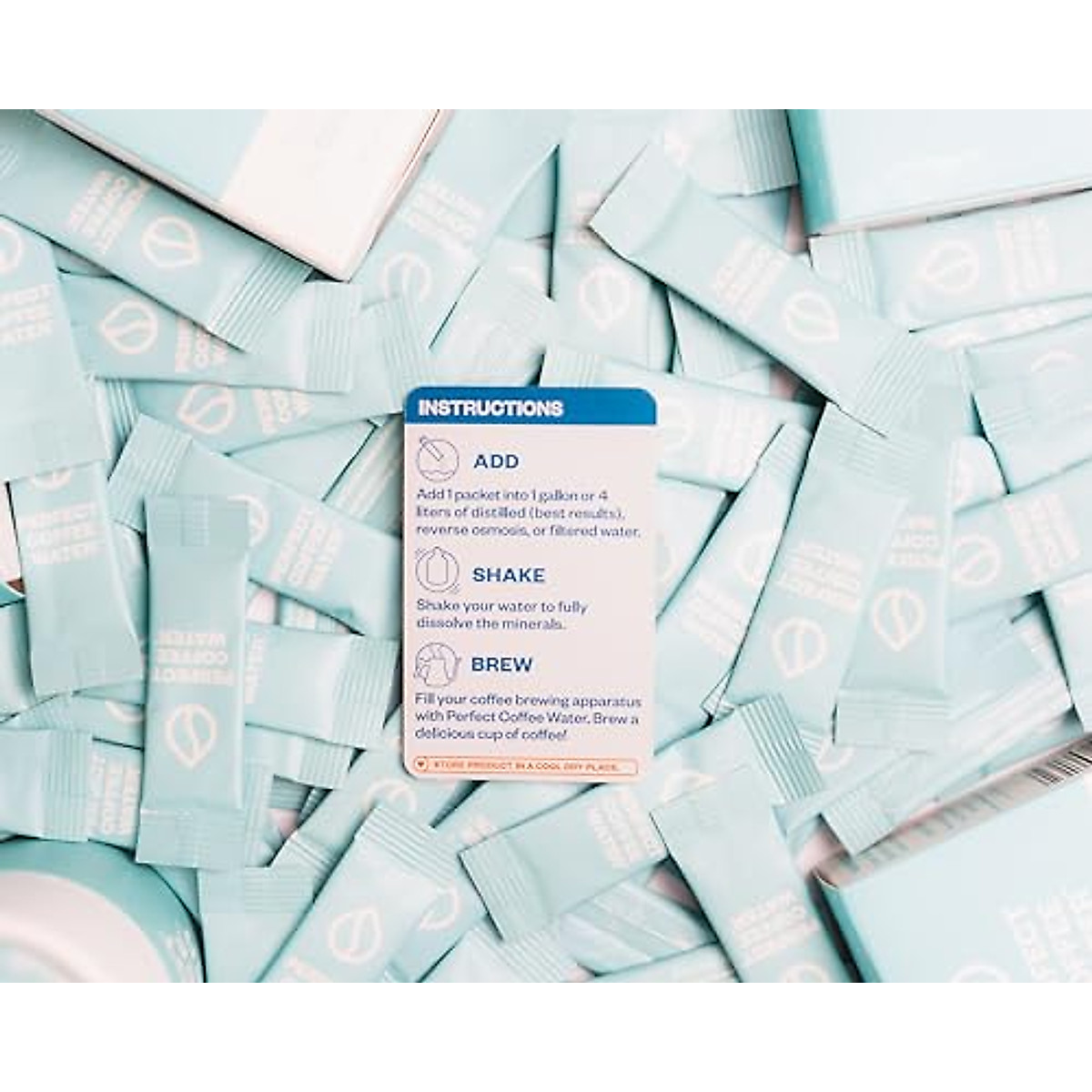 Perfect Coffee Water - Minerals for Creating The Best Water to Brew Coffee, Optimize Your Coffee Brewing, Brew Better, not Bitter, Coffee. (20, 1 Gallon/4 Liter Stick Packets)