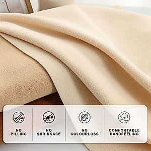 12PCS Solid Color Knitted Polar Fleece Fabric | 20''x20'' | Anti Pill Fabric Patchwork Polyester Plush Fleece Cloth for Sewing, Toys, Throw Blankets, PJ Pants, Booties, Eye Mask