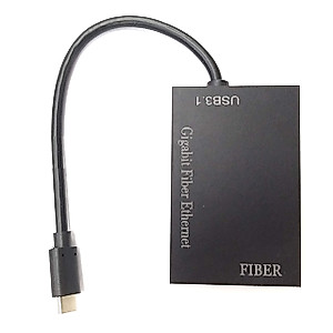 HINYSENO Type-C to SFP Gigabit Fiber Ethernet Adapter 10/100/1000Mbps RJ-45 Type C Gigabit Ethernet Network Card