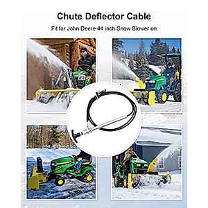 AM134404 Spout Control Input Cable Fit for John Deere, Chute Deflector Cable Fits for JD 44" Snow Blower on L 100 110 120 130 X 300 320 340 500 520 540 LA 100 110 120