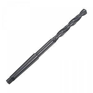 uxcell 9.9mm Twist Bit Jobber Drill Bit with MT1 Morse Taper Shank, 80mm Flute Length High-Speed Steel Black Oxide Taper Shank Drill Bits