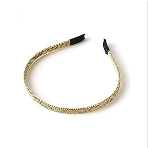 Sluxa Thin Hairbands,Head bands no slip fashion for women, skinny headbands for women Girls, Gold Thin Headbands for women..