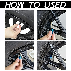 Car Tire Valve Caps Valve Stem Cover Compatible with Series Tire Car Decoration Accessories(Black)