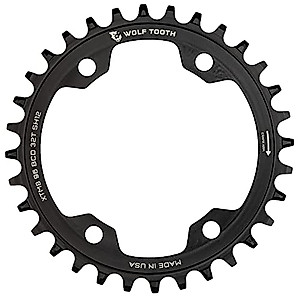 Wolf Tooth 64 mm BCD Round Mountain Bike Chainrings (26 Tooth Universal, Drop-Stop A, MTB)