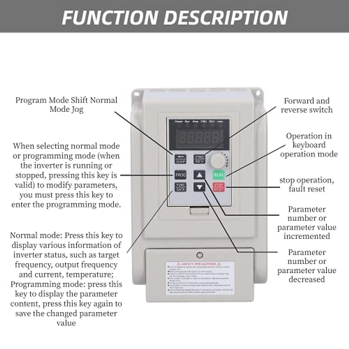Liccx Variable Frequency Drive, 110VAC 50/60Hz 1500W VFD Inverter Converter, VFD Inverter Frequency Converter (Single-Phase Input, 3 Phase Output)