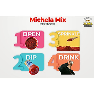 Michela Mix 2 Pack michelada Rimmer, Rimming Dip, Michelada and Fruit Dip, Chiltepin El Rey (1 Tamarindo 1 Mango)