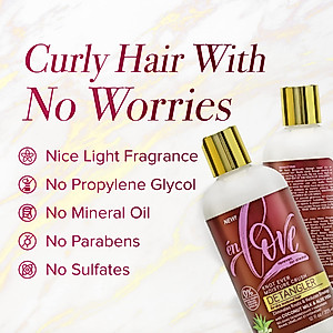 én Love Moisture Crush Conditioner with Coconut Milk & Aloe Vera for Deep Hydration, Smoothness, & Shine - Paraben, Mineral Oil, Sulfates-Free, 12 fl oz