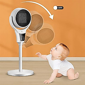 Outdoor Garden Heater Freestanding Space Heater for Indoor Use, 2000W PTC Ceramic Oscillating Heater with 3 Modes, Touch Panel and Remote Control, 7h-Timer, Safe and Quiet Patio He