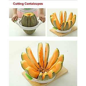 NEX Watermelon Slicer Cutter, Stainless Steel Melon Fruit Round Quickly Cut Tool, Multifunctional Peeler Corer for Cantaloupe Apple Pineapple, Kitchen Slicer Gadget