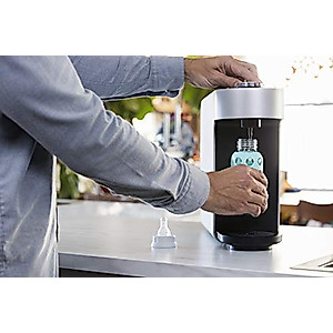 Coway Aquamega 100 Countertop Water Purifier with Three-Stage Water Purification, Direct-Flow, and Easy Installation (Black/Silver), 15.8 x 5.1 x 12.1