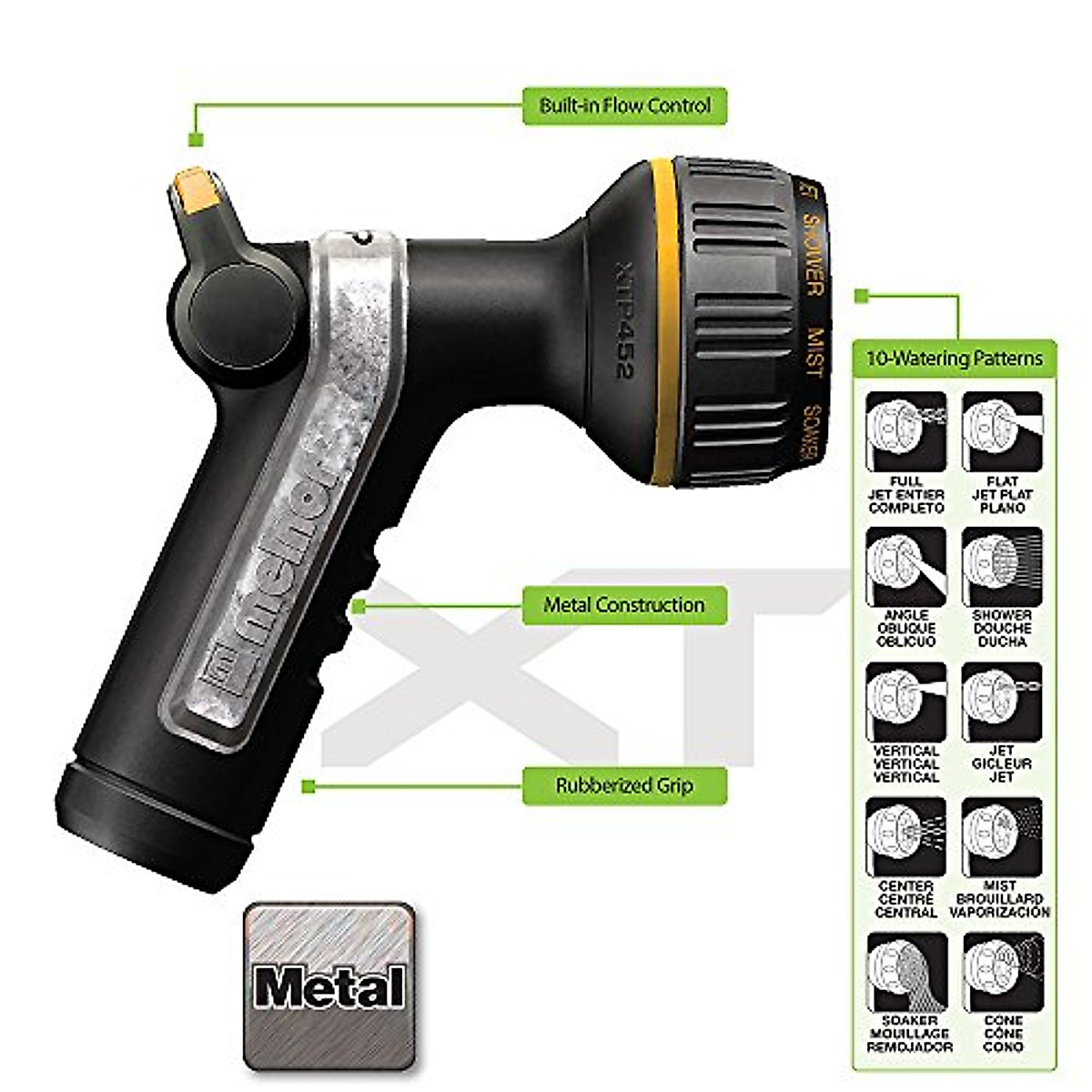Melnor 65179AMZ Heavyweight Metal Thumb Control Nozzle w/Quick Connect Set
