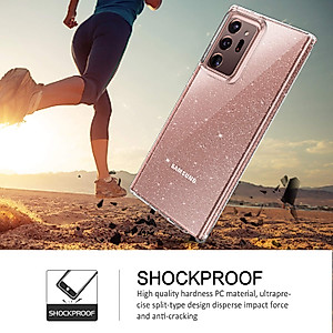 BENTOBEN Note 20 Ultra Case, Clear Glitter Bling Sparkly Slim Soft TPU Rugged Shockproof Protective Bumper Phone Case Cover for Samsung Galaxy Note 20 Ultra 6.9" 5G,Clear Glitter