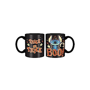 Silver Buffalo Lilo and Stitch Boo Halloween 20oz Ceramic Mug for Adults Standard