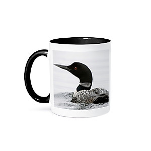 3dRose Coffee Mug, Size - 15oz - Bird, Common loon, Gavia immer, Haliburton, Ontario-CN08 PCL0004 - Paul Colangelo Birds - funny coffee cup gift