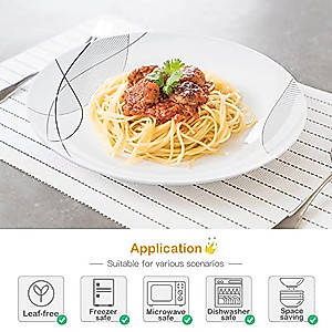 18-Piece Kitchen Dinnerware Set,Plates,Bowls,Break and Chip Resistant,Dish Sets Service for 6,Simple Lines