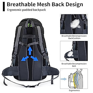 Russel Molly Hiking Backpack, 50l Camping Lightweight Bag for Outdoor