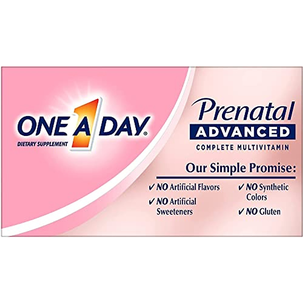 ONE A DAY Women’s Prenatal Advanced Complete Multivitamin with Brain Support* with Choline, Folic Acid, Omega-3 DHA & Iron for Pre, During & Post Pregnancy, 60+60 Ct (120 Total) (Packaging May Vary)