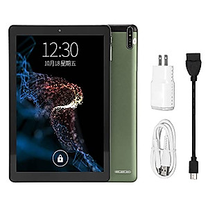 PUSOKEI 10.1 Inch Tablet for Android 11,MT6592 8 Cores 2.5GHZ CPU,6GB 128GB Storage,Front 5MP Rear 13MP Dual Camera,1960x1080 IPS HD Screen,Dual Band 2.4G/5G WiFi(Green)