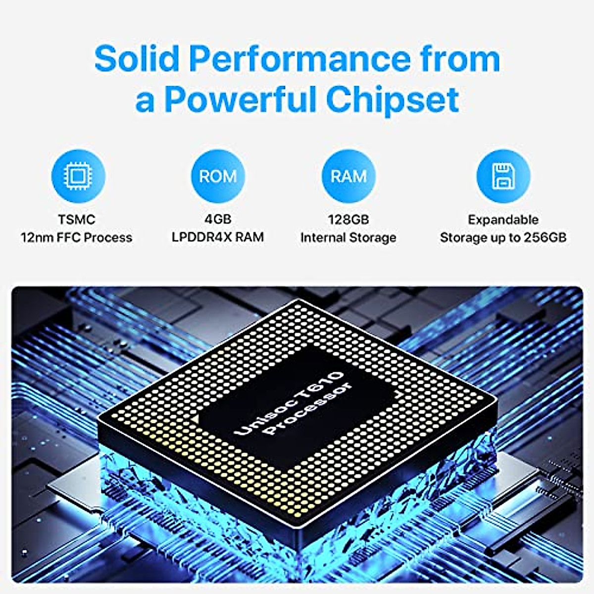 UMIDIGI Power 7 Cell Phone, 4GB+128GB 6150mAh Battery Unlocked Smartphone with 6.7" Full Screen + 20MP AI Triple Camera Android Smartphone Gold