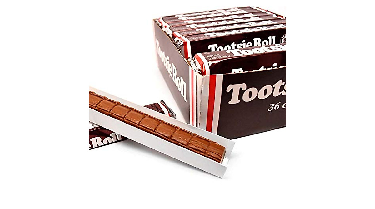 Tootsie Roll Bars - Classic Chocolate Chewy Candy, Pack of 36