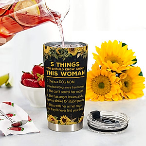 Macorner Gifts For Mom - Dog Mom Gifts For Women & Mothers Day Gifts For Dog Mom - Birthday Gifts for Mom From Daughter Son Dog Lover Gifts Mugs Stainless Steel Tumbler 20oz Christmas Gift For Mom