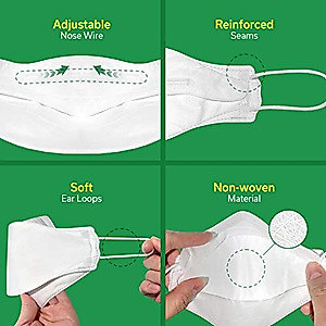 KLEANNARA [15 Masks] OFFICIAL KF94 Fish Type Mask 4 Layer 3D Design for Adult(White). Breathable Protective Block 94% Dust. Made in KOREA [3Pcs/Pack - 5Packs] - Best Face Mask Daily