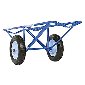 Vestil CARPET-45 Portable Carpet Dolly with Fully Pneumatic Wheels, 500 lbs Capacity, 60" Length x 26" Width x 20" Height, Platform Width (in.) 14-11/16.