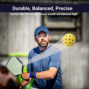 Asbocer Pickleball Balls, USAPA Approved Pickleballs, 12-Pack 40 Holes Outdoor Pickleball Balls with Mesh Bag, High Elasticity & Durable Yellow Pickle Balls for All Style Pickleball Paddles