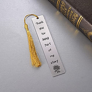 Teachers Coworker Appreciation Bookmark Gifts to Book Lover Thank You Being Part of My Story from Graduation Teenager