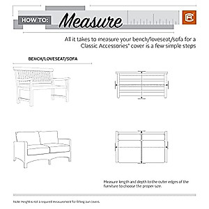 Classic Accessories Veranda Water-Resistant 88 Inch Patio Sofa/Loveseat Cover for Better Homes & Gardens Azalea Ridge