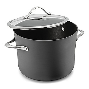 Calphalon Contemporary Hard-Anodized Aluminum Nonstick Cookware, Stock Pot, 8-quart, Black