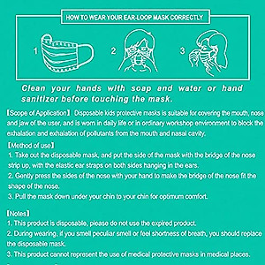 Kids Disposable Face Mask, Face Masks For Children, 30 Pcs, Youth Mask,3 Ply Design Girls Masks, Kawaii Cute Unisex Mascarillas Para Niños For Christmas holiday