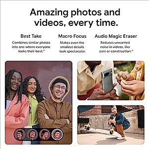 Google Pixel 8 - Unlocked Android Smartphone with Advanced Pixel Camera, 24-Hour Battery, and Powerful Security - Obsidian - 256 GB