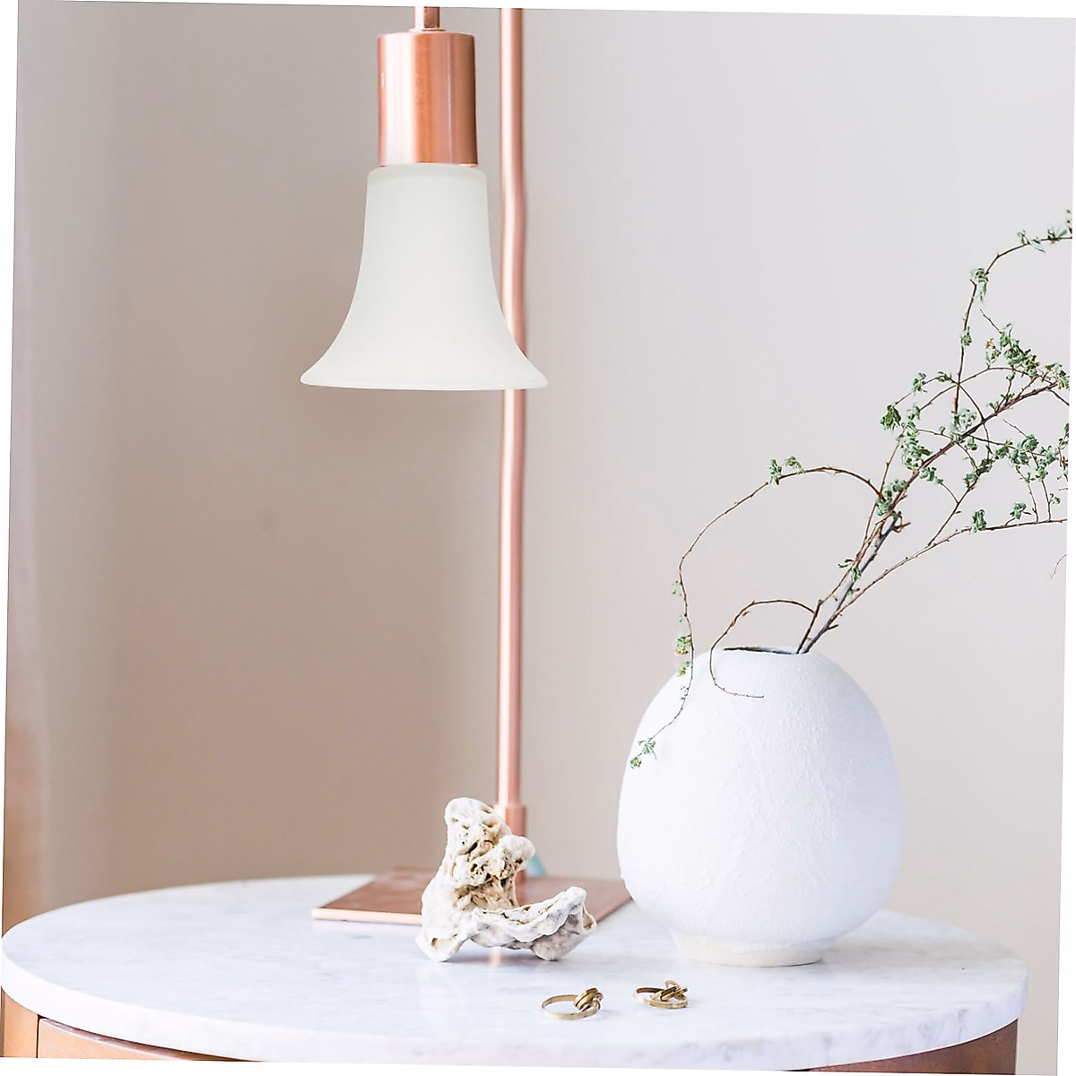 DOITOOL Chic Lampshade Glass Light Cover Easy Assembly for Bedroom Living Room Ceiling Lamp