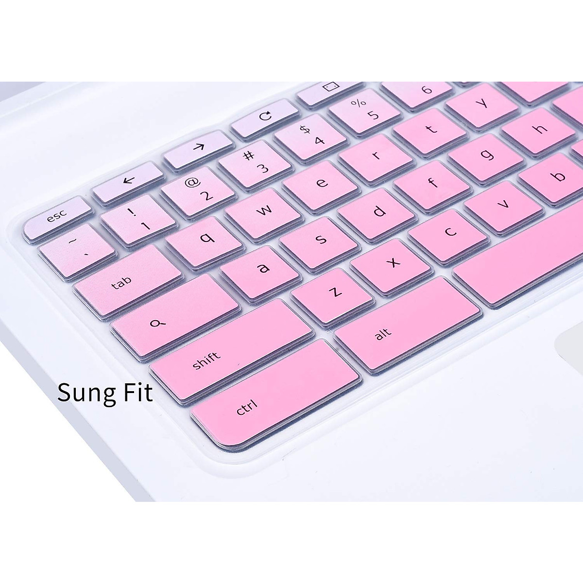 Keyboard Cover for Lenovo Chromebook Flex 3 11"/11.6 Lenovo Chromebook C330/Lenovo IdeaPad Flex 3 11.6"/Chromebook N20 N21 N22 N23 100e 300e 500e 11.6/Chromebook N42 N42-20 14 inch, Gradual Pink