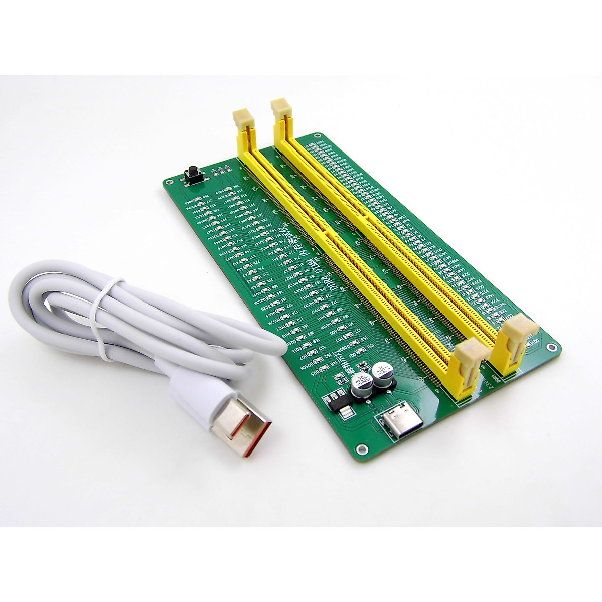 Nice DDR4 Desktop PC Server Memory RAM Module and Computer Motherboard RAM Slot Easy Test Quick Diagnostic Analyzer LED Tester Card Complete Set Solution Kit 288 Pin All Speed Voltage ECC and nonECC