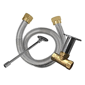 Firegear Line of Fire Match Light Ignition Gas Fire Pit Burner Kit with Drop Pan, 72x16-Inch Pan, 69x10-Inch H Burner, Natural Gas (LOF-7216HMT-N)