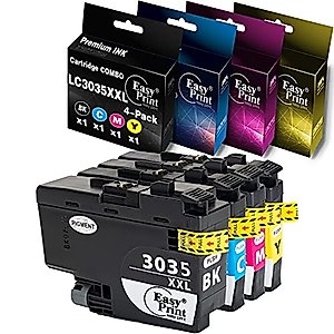 EASYPRINT 1-Set Compatible 3035xxl Ink Cartridges Replacement for Brother LC3035XXL for MFC-J805DW, MFC-J805DW XL, MFC-J815DW, MFC-J995DW, MFC-J995DW XL, (Black, Cyan, Magenta, Yellow, Total 4-Pack )