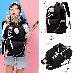 Alikpop USB Backpack Jimin Suga Jin Taehyung V Jungkook Korean Casual Backpack Daypack Laptop Bag College Bag Book Bag School Bag With Pencil Bag (B)