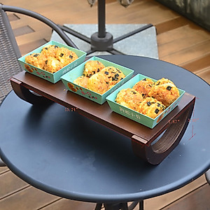 CKBASE 16" Wooden Cupcake Cake Stand Buffet Food Pastry Serving Display Riser for Dessert Table Rustic Farmhouse Home Party Decoration Appetizer Bakery Snack Food Decor Gift for Wedding,Birthday