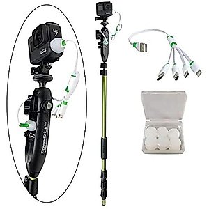 YOLOtek PowerStick 53" Bundle GoPro Boat Mount & Constant Power Veteran Owned. Go Pro Camera Bass Boat Accessories. GoPro Mount for Go Pro Hero 11, DJI & All Action Camera. Fishing Camera Power Pole