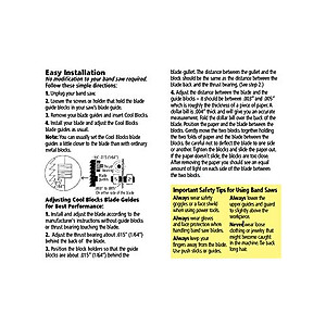 OLSON SAW CB50010BL 12-Inch Sears TTB Band Saw Accessory Cool Blocks